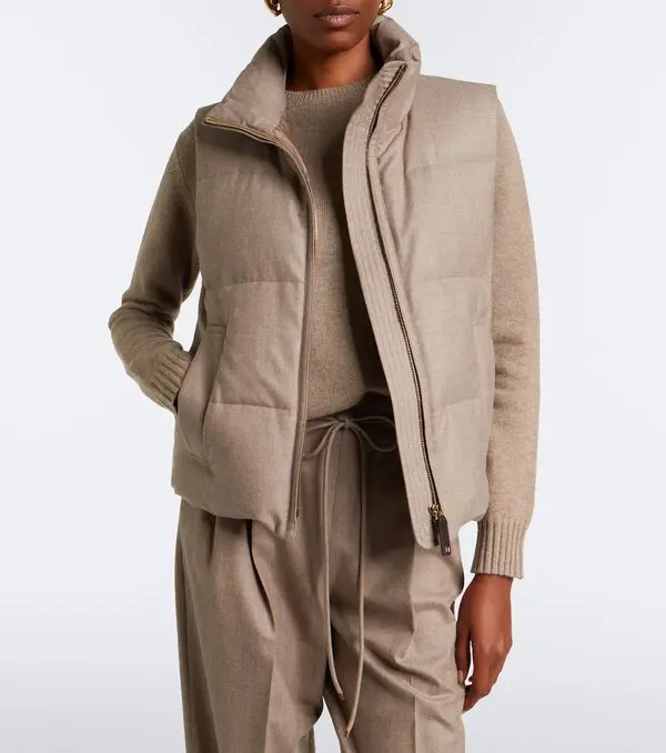 Max Mara Cashmere-blend Down Vest