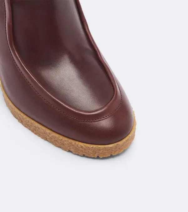 Isabel Marant Étoile Cylia Leather Wedge Ankle Boots - Brown