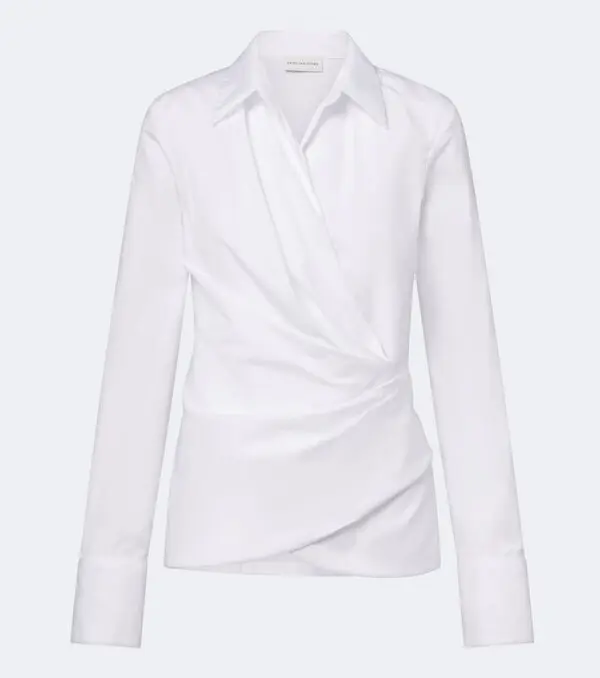 Dries Van Noten Cotton Poplin Wrap Shirt