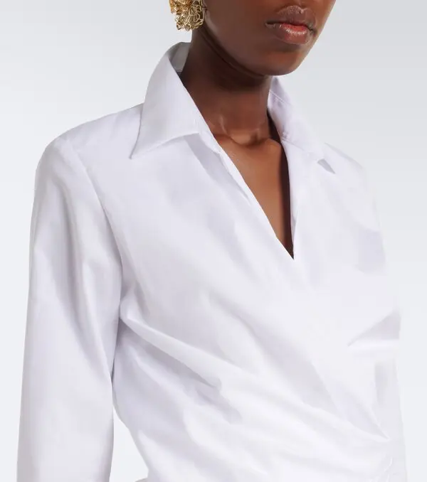 Dries Van Noten Cotton Poplin Wrap Shirt