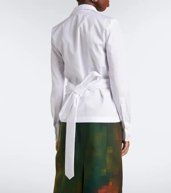 Dries Van Noten Cotton Poplin Wrap Shirt