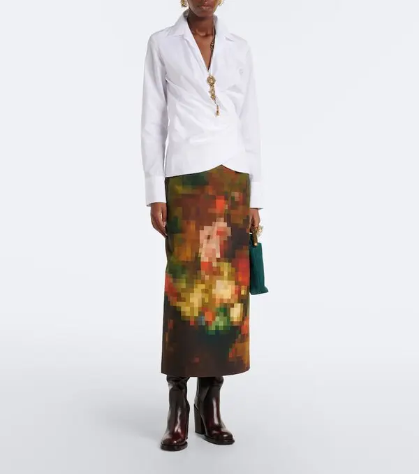 Dries Van Noten Cotton Poplin Wrap Shirt