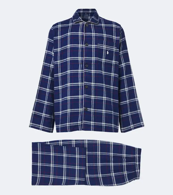 Polo Ralph Lauren Checked Cotton Flannel Pajamas - Blue