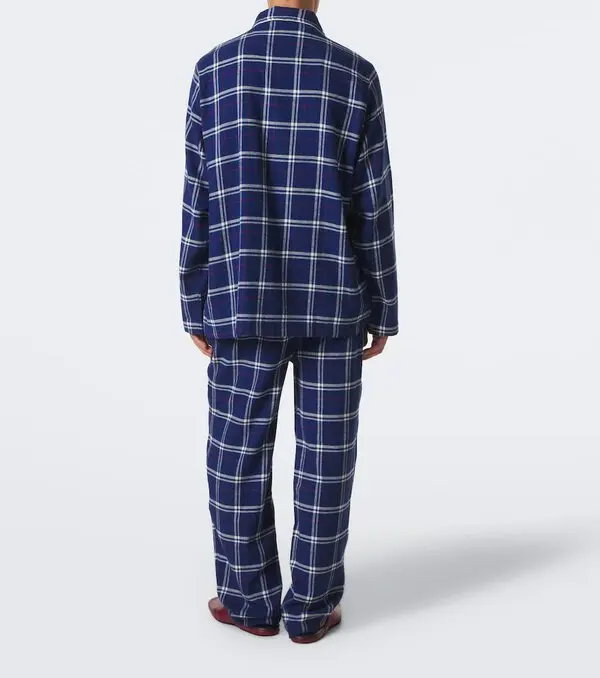 Polo Ralph Lauren Checked Cotton Flannel Pajamas - Blue