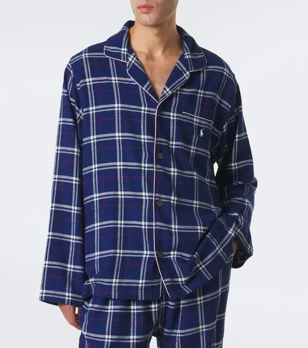 Polo Ralph Lauren Checked Cotton Flannel Pajamas - Blue
