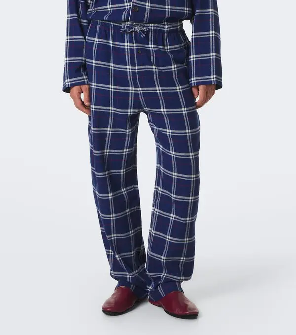 Polo Ralph Lauren Checked Cotton Flannel Pajamas - Blue