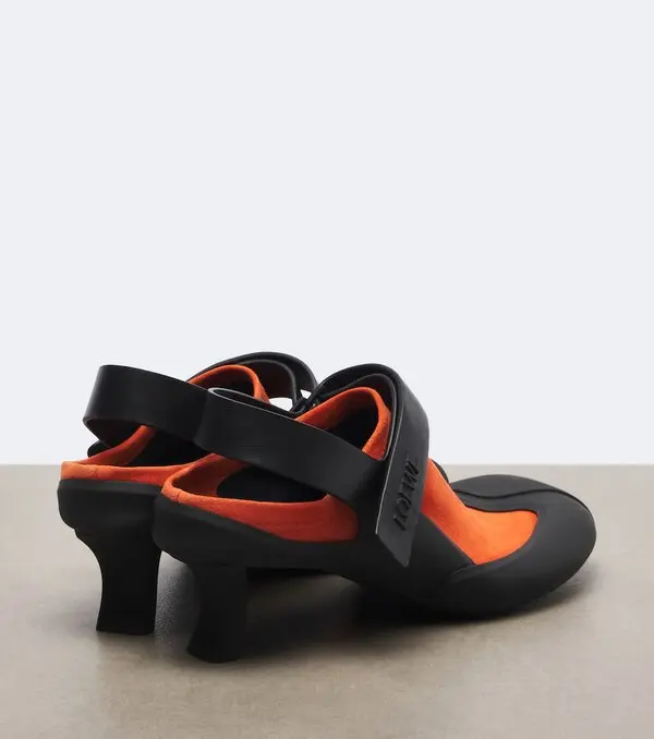 Loewe Dive Slingback Suede Pumps