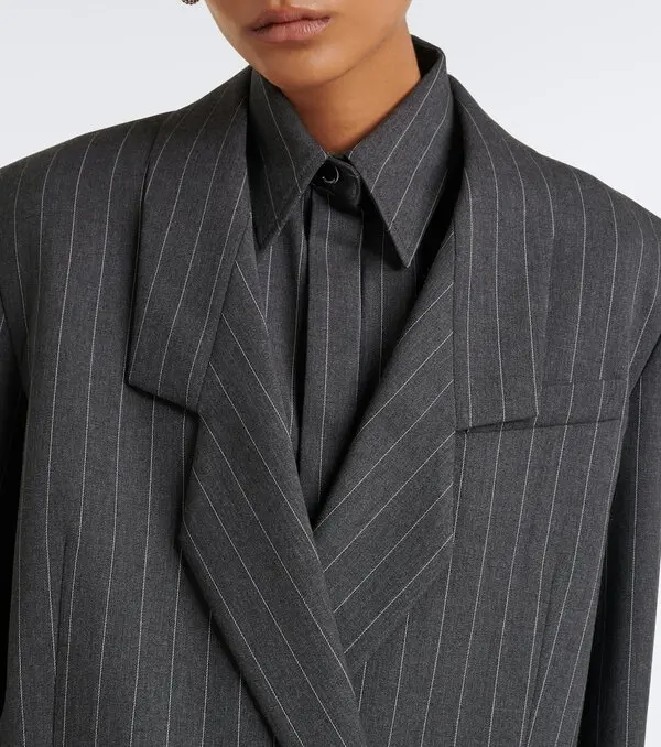 Sportmax Oversized Pinstriped Wool-blend Blazer