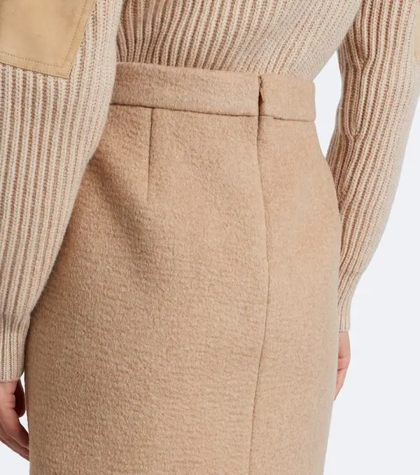 Max Mara Camel Hair And Mohair Miniskirt