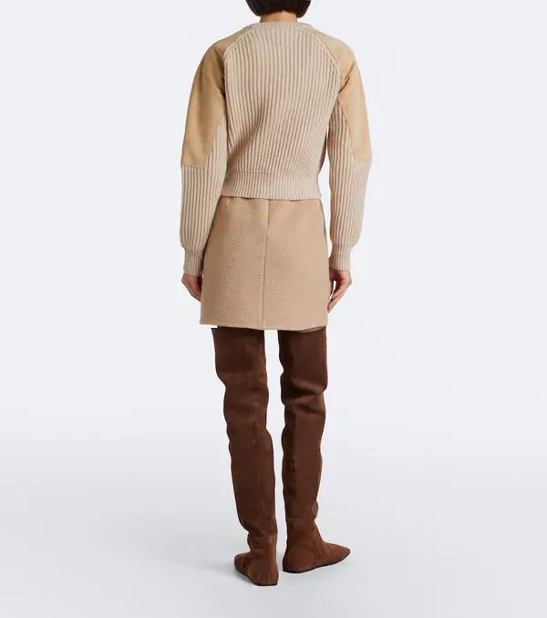 Max Mara Camel Hair And Mohair Miniskirt