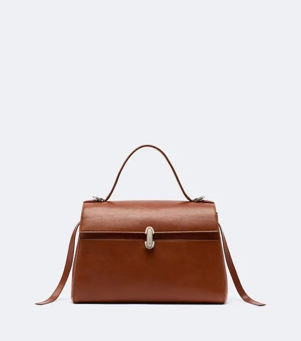 Savette Symmetry Soft Medium Leather Top Handle Bag