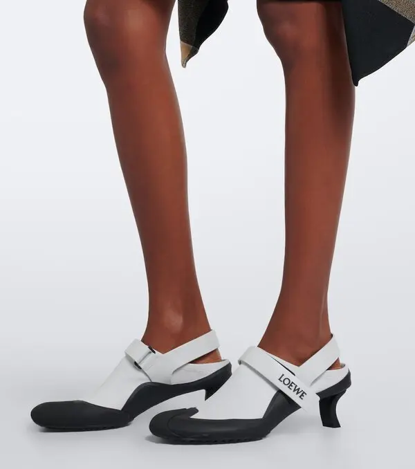 Loewe Dive Slingback Leather Pumps