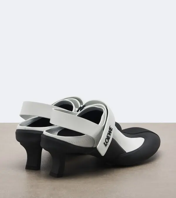 Loewe Dive Slingback Leather Pumps
