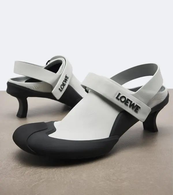 Loewe Dive Slingback Leather Pumps