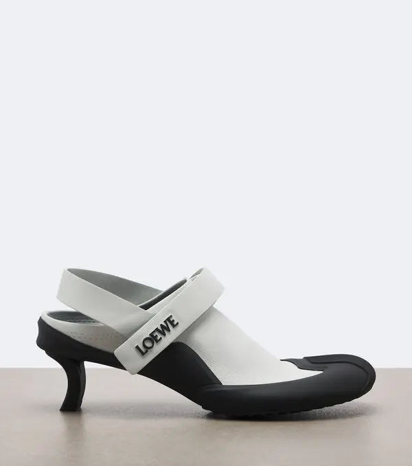 Loewe Dive Slingback Leather Pumps