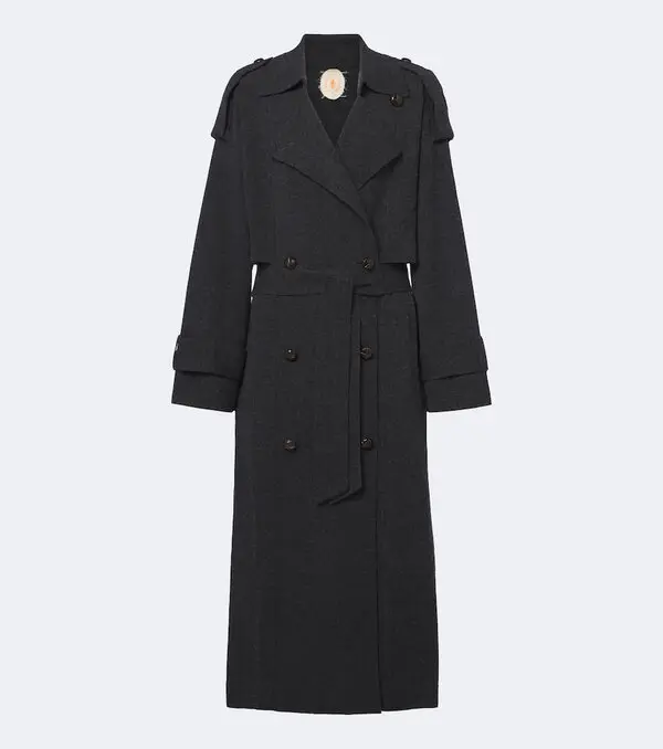 Jardin Des Orangers Belted Double-breasted Wool And Cashmere Coat