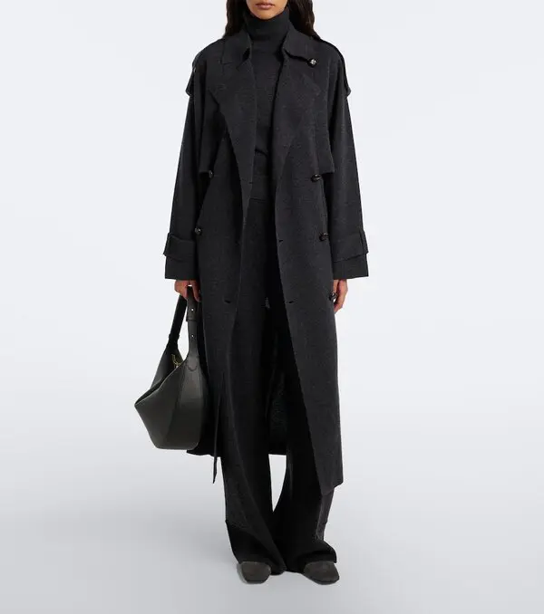 Jardin Des Orangers Belted Double-breasted Wool And Cashmere Coat