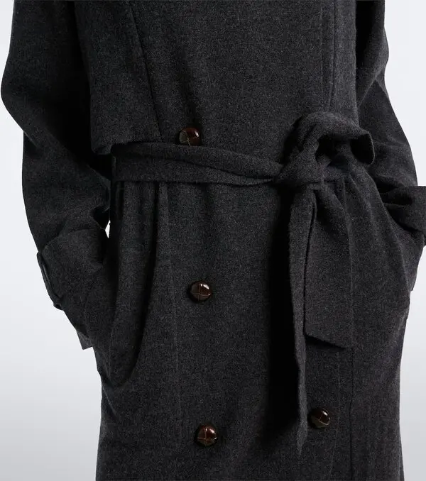 Jardin Des Orangers Belted Double-breasted Wool And Cashmere Coat