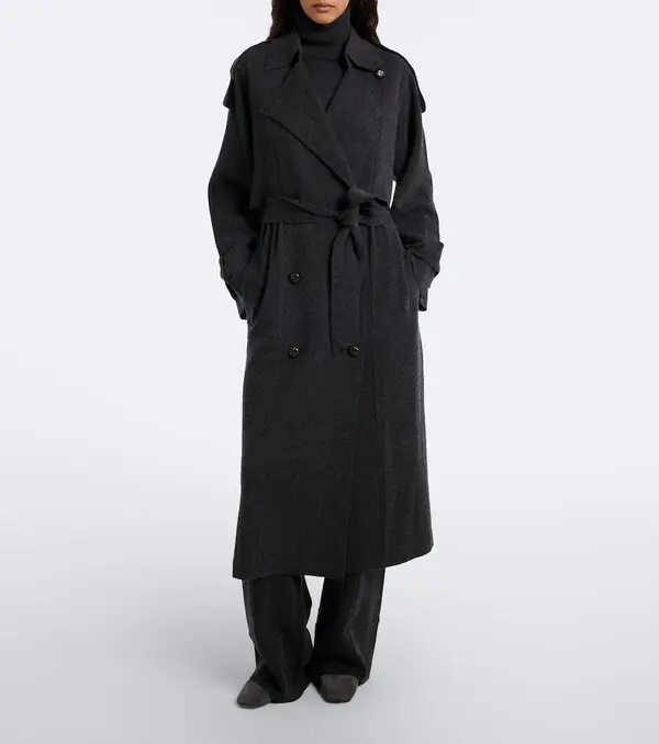 Jardin Des Orangers Belted Double-breasted Wool And Cashmere Coat