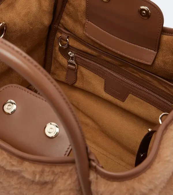 Max Mara Medium Leather-trimmed Tote Bag