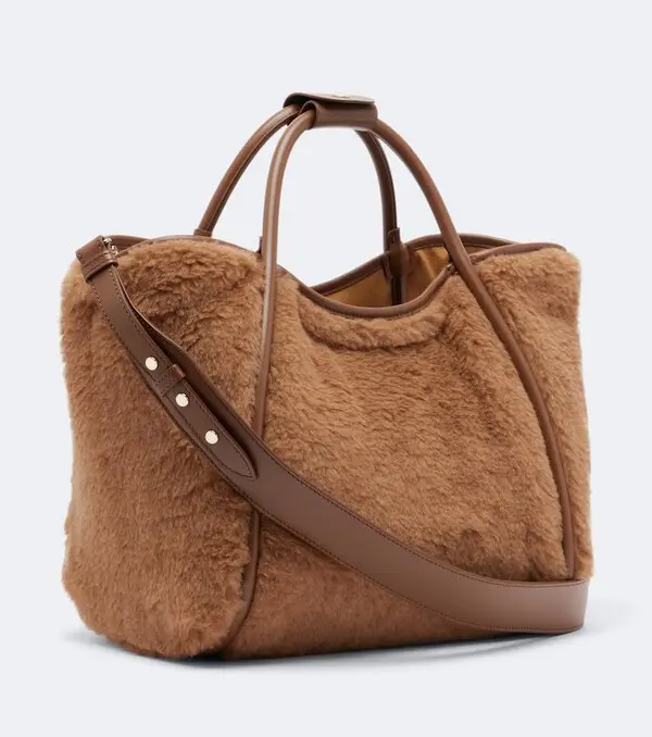 Max Mara Medium Leather-trimmed Tote Bag