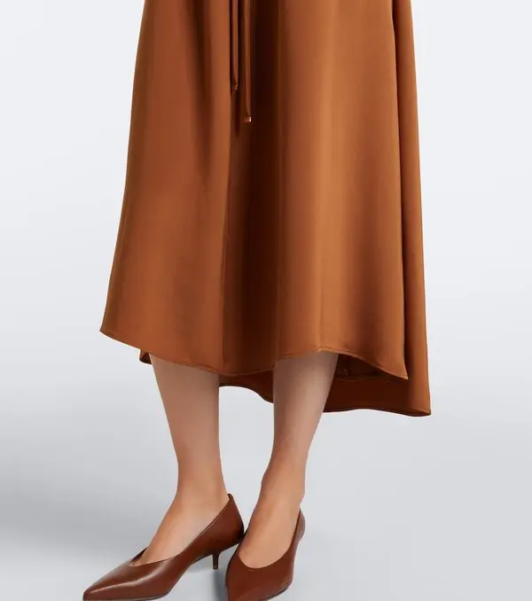 Max Mara Silk Satin Midi Dress