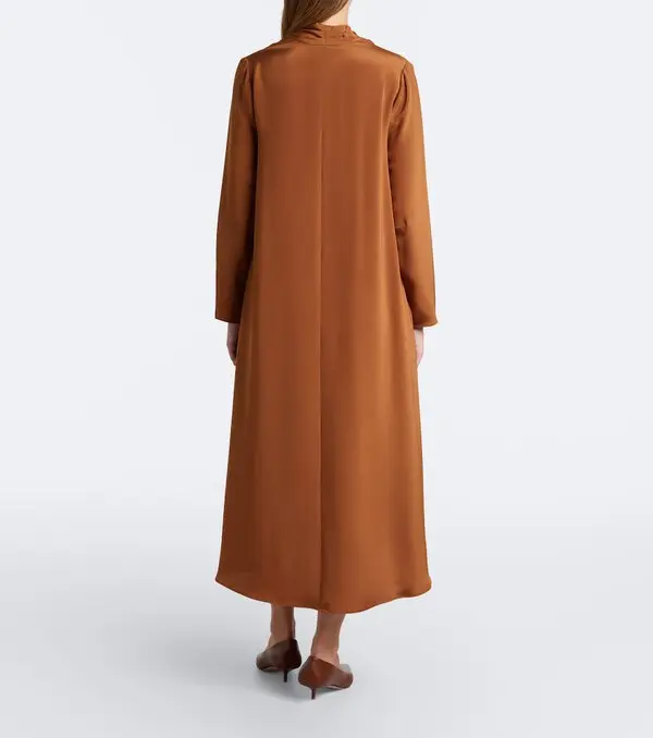 Max Mara Silk Satin Midi Dress