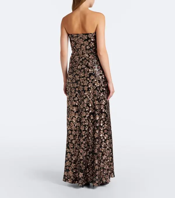 Max Mara Elegante Sequined Gown - Brown