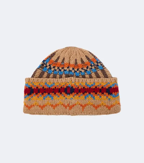 Polo Ralph Lauren Jacquard Wool And Cotton-blend Beanie