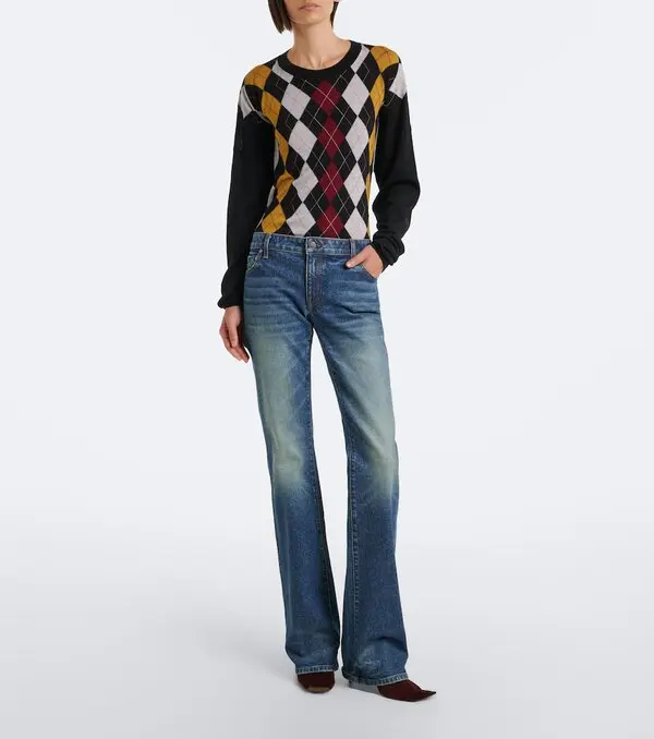 Khaite Low-rise Flared Jeans