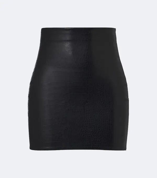 Wolford Embossed Croc-effect Miniskirt - Black