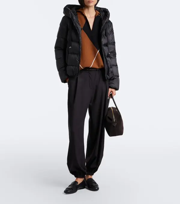 Max Mara Hooded Puffer Jacket - Black