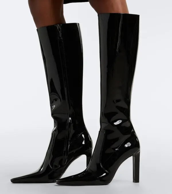 Saint Laurent Francoise Patent Leather Knee-high Boots