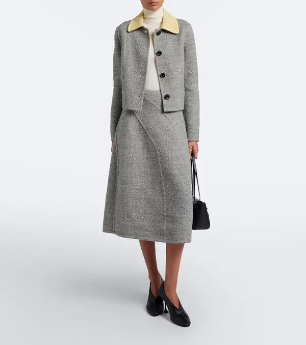 Proenza Schouler Gaella Wool-blend Midi Skirt