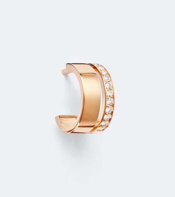 REPOSSI Berbere 18kt Rose Single Hoop Earring With Diamonds