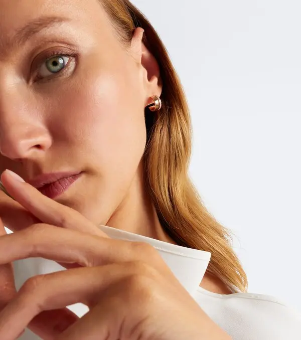 REPOSSI Berbere 18kt Rose Single Hoop Earring With Diamonds