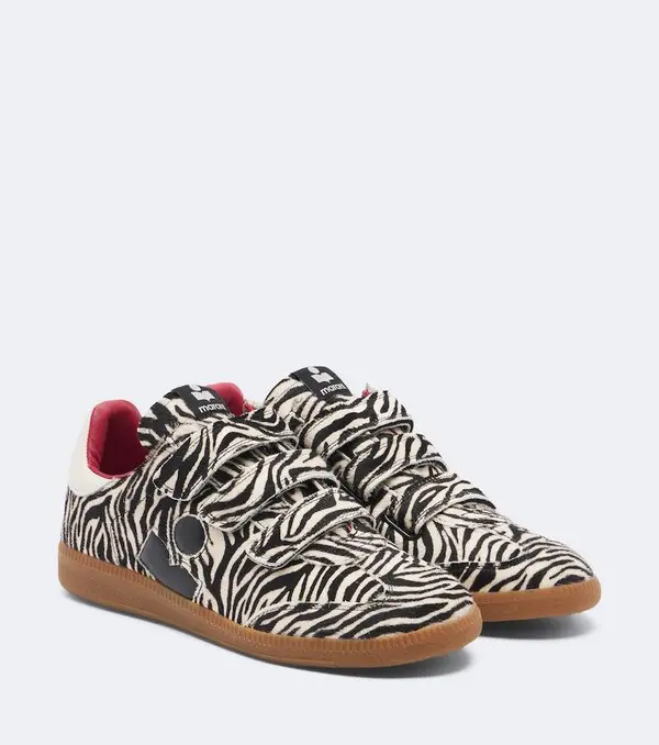 Isabel Marant Étoile Beth Zebra-print Calf Hair Sneakers