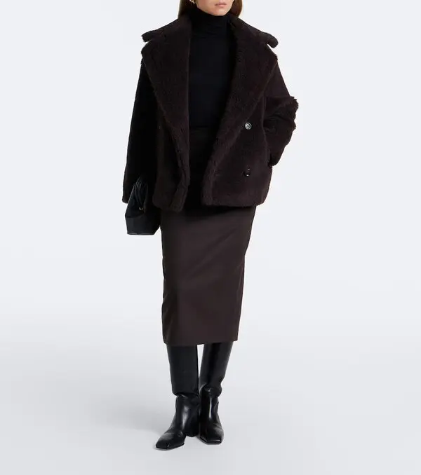 Max Mara Alpaca, Wool, And Silk Peacoat