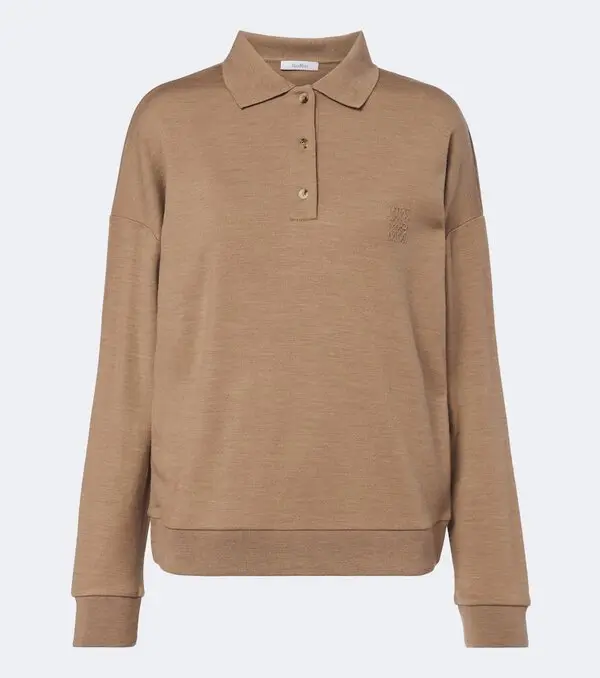 Max Mara Virgin Wool Polo Sweater - Brown