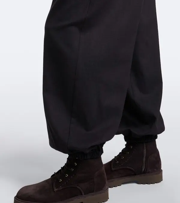 Max Mara Belted Wool-blend Wide-leg Pants