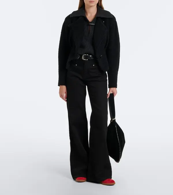 Isabel Marant Étoile Beth Suede-trimmed Leather Sneakers