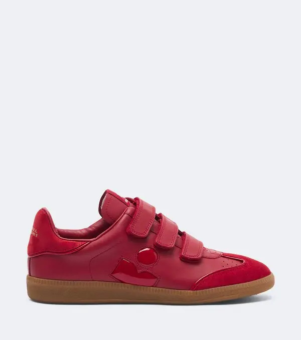 Isabel Marant Étoile Beth Suede-trimmed Leather Sneakers