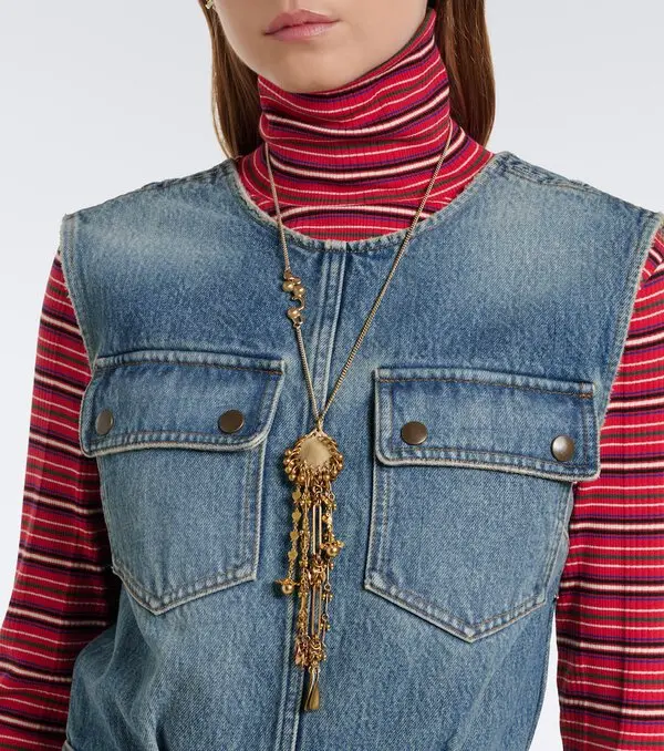 Dries Van Noten Denim Faded Maxi Dress