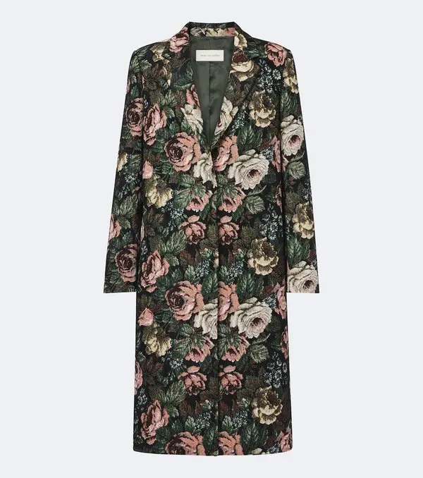 Dries Van Noten Floral Jacquard Coat
