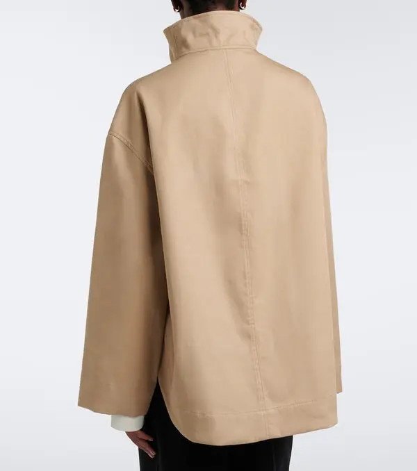 TOTEME Oversized Corduroy-trimmed Cotton Jacket