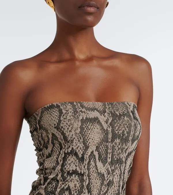 Wolford Snake-print Jacquard Minidress