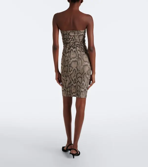 Wolford Snake-print Jacquard Minidress