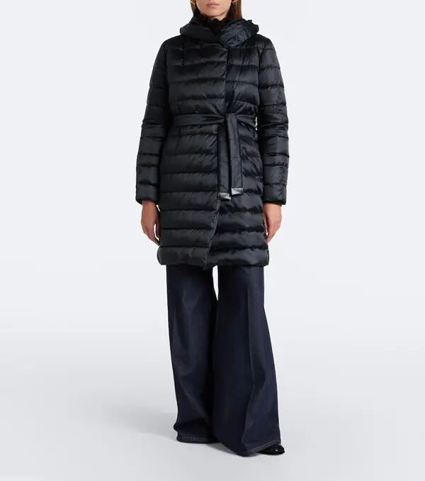 Max Mara Belted Hooded Puffer Coat