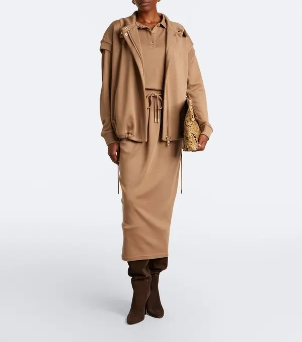 Max Mara Virgin Wool Midi Skirt