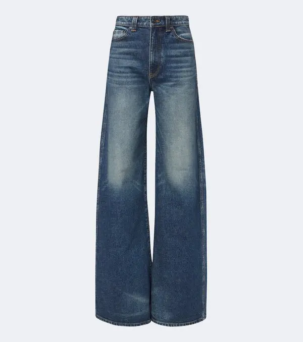 Khaite Dano Faded Wide-leg Jeans